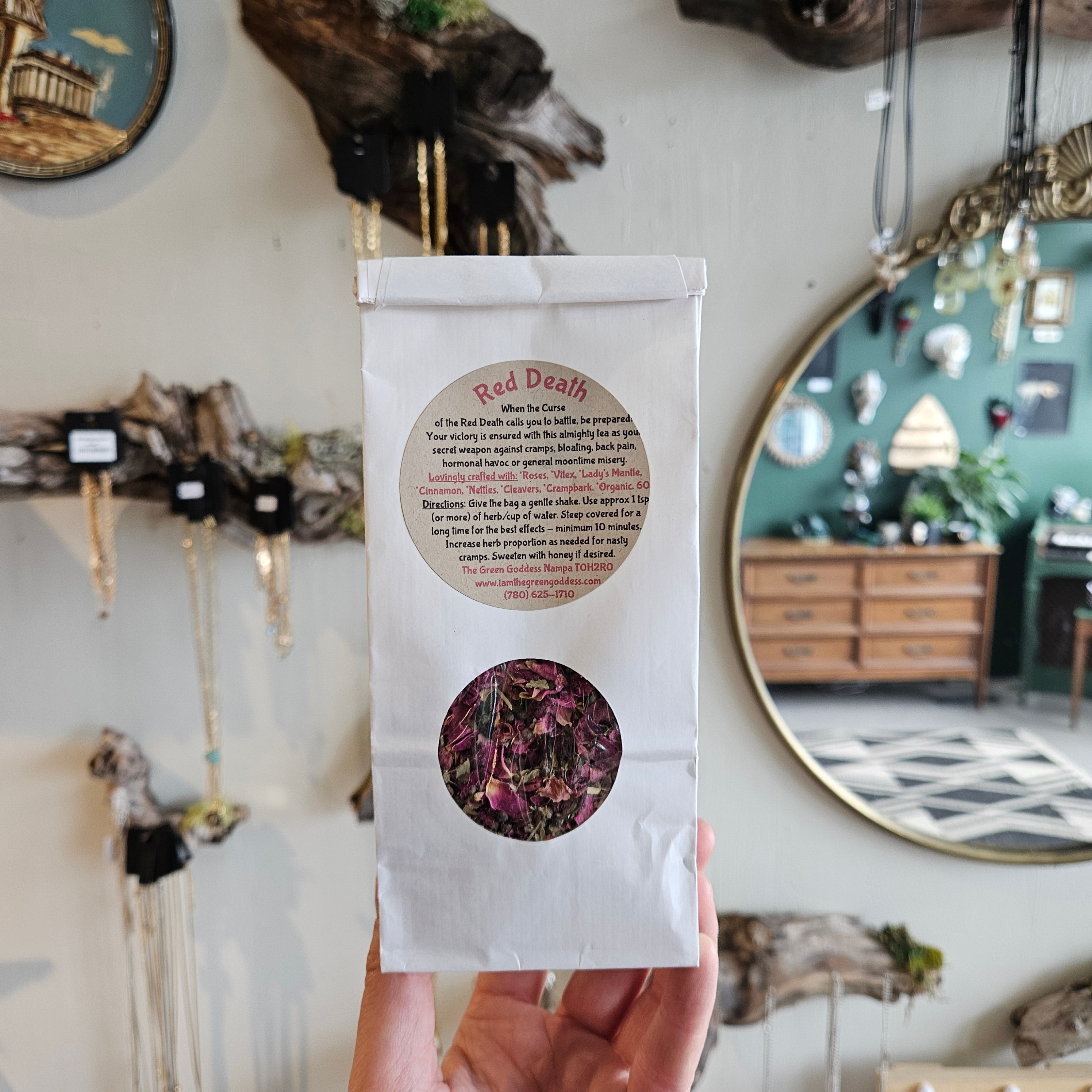 Green Goddess Red Death Tea – Ember and Stone Curiosities
